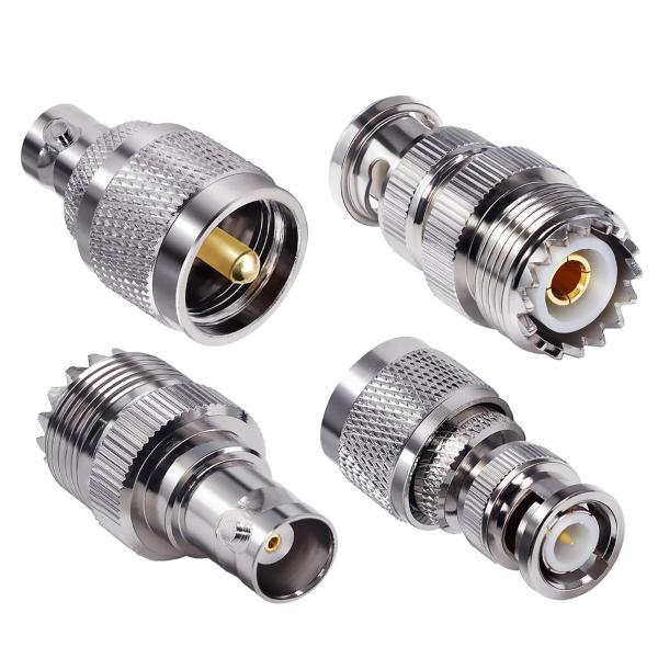 【商品概要】タイプと詳細: UHF から BNC へのコネクタ キット (4 個セット); 色: 金と銀;材質: 金メッキ銅とニッケルメッキ真鍮。UHF を BNC デバイスに接続するのに役立ちます。耐久性と性能: コネクタは金メッキ銅とニ...