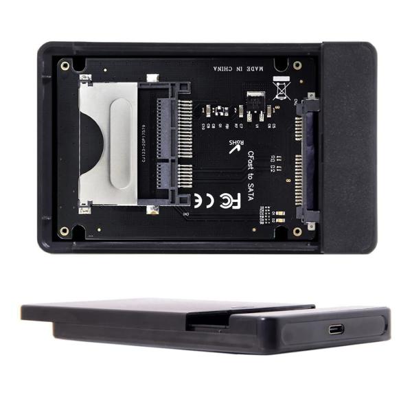 【商品概要】CFast - SATA アダプターです。サイズは2.5インチ HDDと同じです。どのメモリCFastカードもアダプターで受け入れられます。標準SATA/USB3.0インターフェースを介してCFastタイプIへの読み取りと書き込...