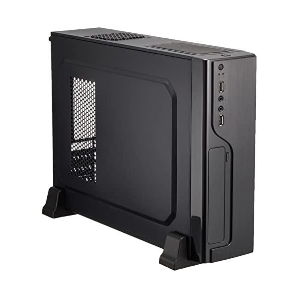 【商品概要】SFX300W電源搭載 マイクロATXスリムケース5インチベイ：1本　3.5インチベイ：2本（うち1本は5インチベイとの排他利用、複数台搭載の際は別途取付ネジをご用意ください）　2.5インチベイ：2本（うち1本は5インチベイとの...