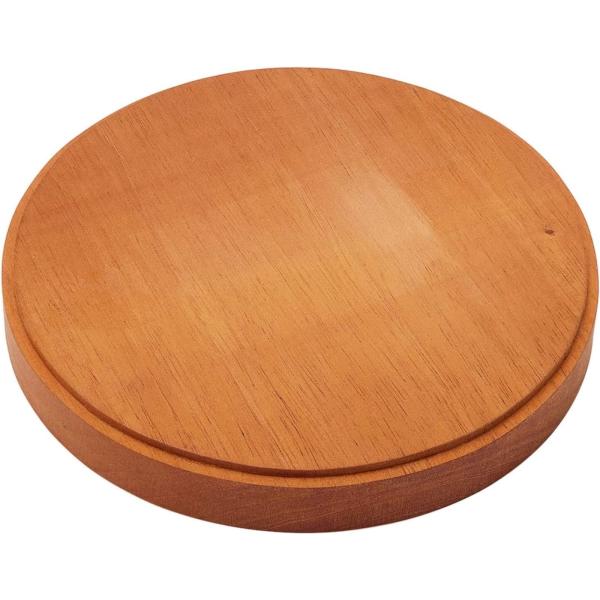 【商品概要】サイズ：直径156mm x 高さ20mm台座部：直径150mm天然マホガニー材を使用した木製ベース溶剤系クリアーコート剤は使用しておりません天然木材を使用しているため、ベース本体の色は個体差があります【商品説明】【商品詳細】ブラ...