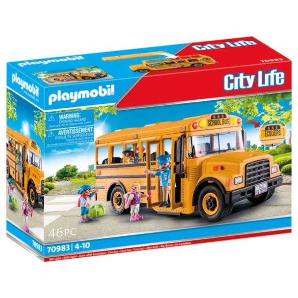 【商品概要】学校の時間です。 クールなPLAYMOBILスクールバスで学びましょう。バスの運転手がバス停に近づき、停止標識を伸ばすと、機能する前後のライトが点滅します。両開きドアが開くと、子供たちは乗って座席を選ぶことができます。取り外し可...