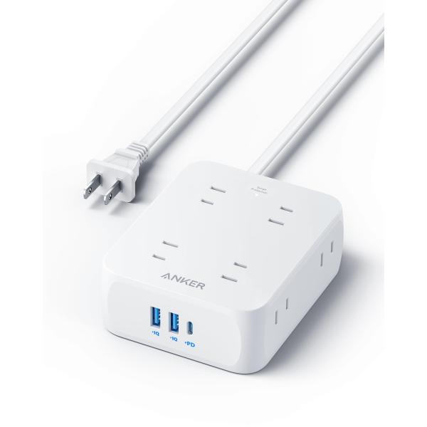 【商品概要】11台の機器を同時充電可能：AC差込口 (×8) 、USB-Cポート (×1) 、USB-Aポート (×2) を搭載。これ1つで最大11台の機器に同時に充電可能です。これ1台でデスクがスッキリ：11台の機器へ同時充電が可能。US...