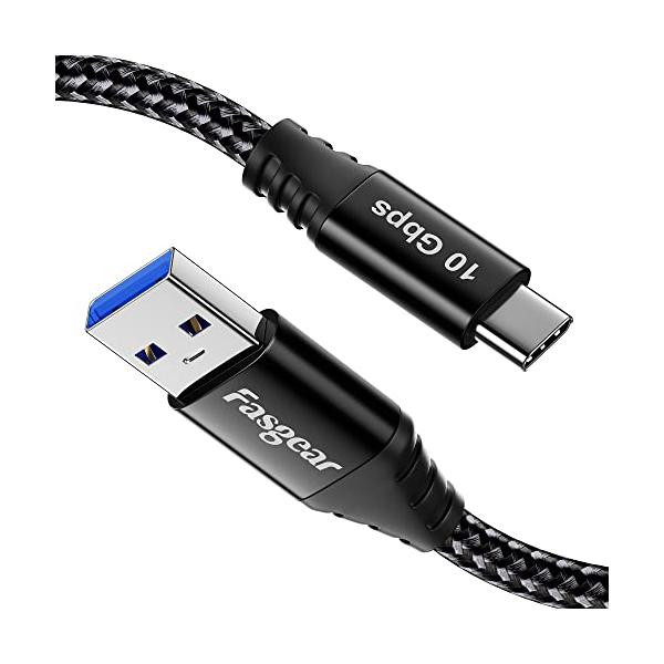 【商品概要】10Gbps高速データ転送】Fasgear USB A - USB C 3.2 Gen 2ケーブルは最大10Gbps(1250MB/s)のデータ転送速度を提供できます。お気に入りの写真や音楽アルバムのような大きなファイルを転送す...