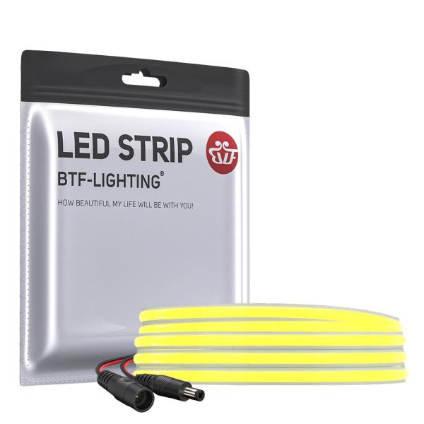 【商品概要】「超明るい」 DC12V 480LEDs/m 1M 5mm 電球色 3000K。フレキシブルチップを搭載したボードのFCOB LEDテープライト。従来の5050 SMD 3528 SMDに比べ、FCOBテープライトの緻密な発光ユ...
