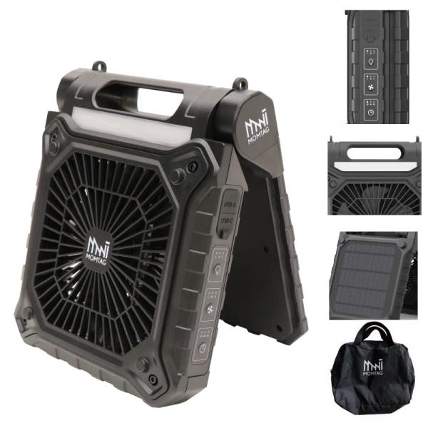 【商品概要】入力電源：DC5V/2A(USBType-C) 出力電源：DC5V/2A(USBType-A) 電池：リチウムイオンポリマー電池5000mAh　3.7V　18.5Wh モード：(ファン)Hi・Mid・Lo 　　　　(ライト)Hi...