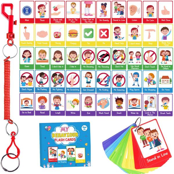 【商品概要】My Behaviourフラッシュカード:当社の自閉症行動コミュニケーション視覚補助カードセットには、50枚のカード、カードを一緒に保つためのリング、格納式ロープが含まれています。このような幅広いアクセサリーで、お子様は自分の欲...