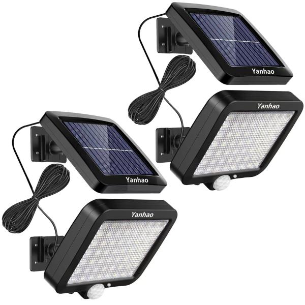 【商品概要】高品質のLE高品質のLEDライト：56個のLEDソーラーライトを使用した検出および照明角度は120°で、約80平方メートルの照明領域をカバーし、広い領域で最大の明るさを提供します。 夜間でも通行人に明るく安全な環境を提供します。...