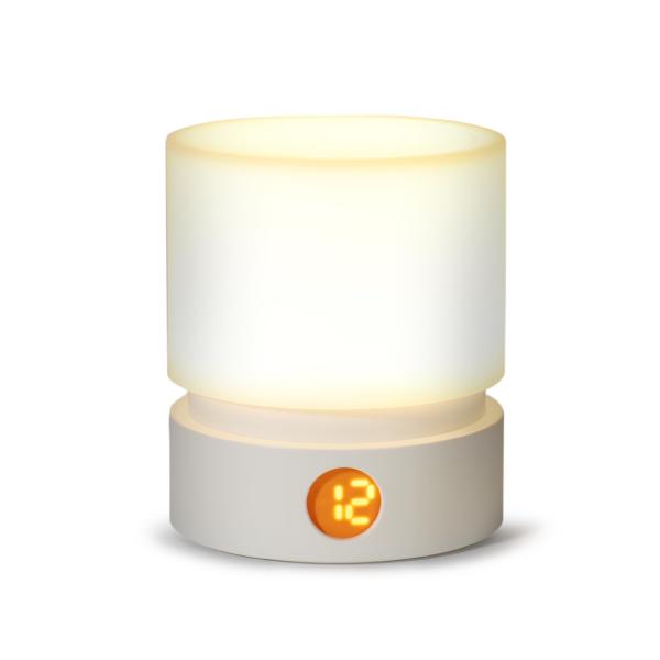 【商品概要】【優しい電球色LED】色温度3000Kの優しい電球色のナイトライトです。無段階調光が可能ですので、お好みの明るさでご使用いただけます。ほんのり明るい程度に調光すると、眠りにつきやすく、常夜灯として最適です。【簡単タイマー設定】点...