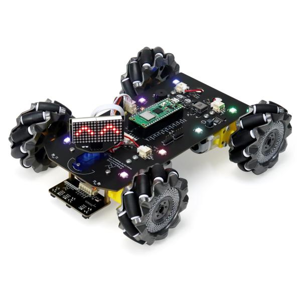 【商品概要】Raspberry Pi Pico をベースにしたメカナムホイールを備えたこの車は、さまざまな驚くべき方法で移動できます (組み立てが必要です。電池は含まれません)。ステップバイステップの組み立てチュートリアルと完全なコードを提...
