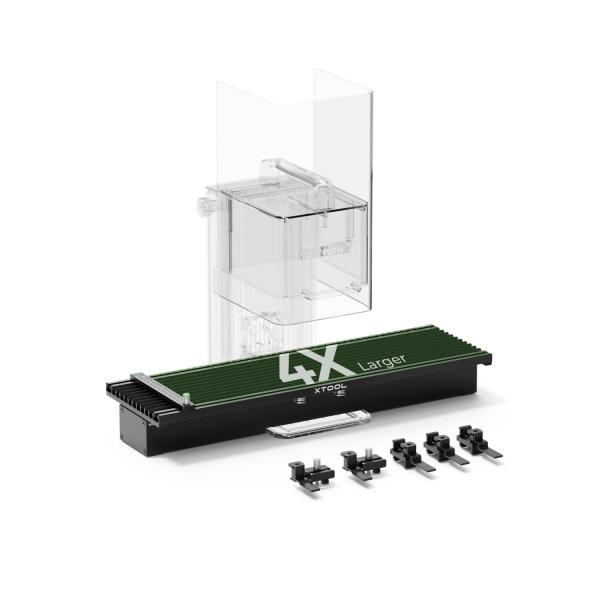 【商品概要】【4倍広い作業領域 バッチ処理に最適】xTool F1スライドエクステンションを使用して、作業領域を115*400mmに拡張します。大面積の彫刻や大規模なプロジェクトの切断のニーズを満たすだけでなく、彫刻アイテムの数を増やすこと...