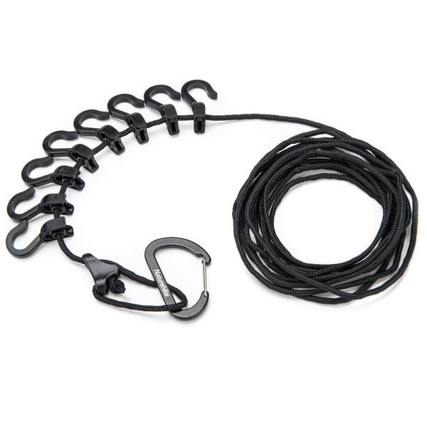 【商品概要】多用途の吊り下げロープ：430cmの物干し竿は、自分のニーズに合わせて長さを自由に調整でき、フックを移動または固定することで物の距離を調整でき、通気性が向上し、衣類が早く乾きます。ロープ上のアイテムが一目でわかるので早くて便利で...