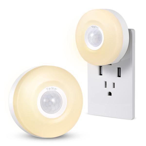 【商品概要】nightlights【商品説明】nightlights【商品詳細】ブランド：YELKO商品種別：ホーム＆キッチン商品名：LEDセンサーライト 足元灯 常夜灯 ナイトライト YELKO 無段階調光 人感 3つのモード コンセント...