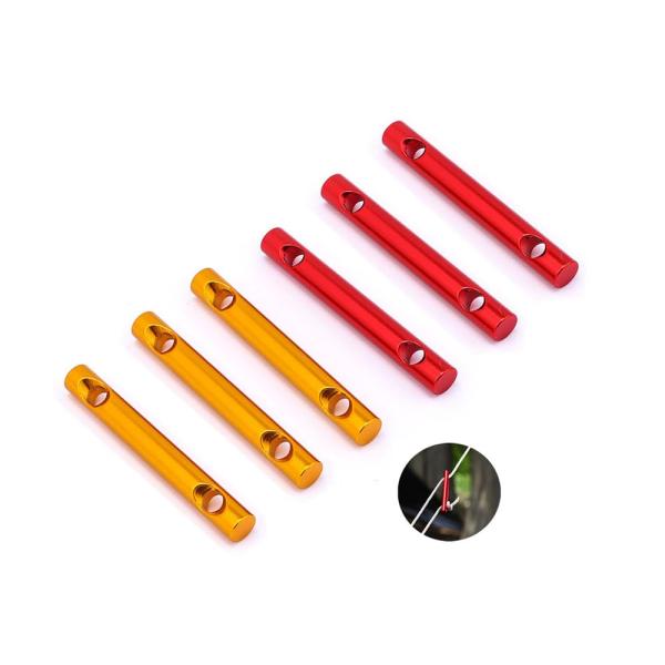 【商品概要】【商品仕様】カラー：2色。数：6個セット。サイズ：長さ10cm x 幅1cm、丸穴直径：7mm / 0.27インチ【高品質材質】テンショナーは、軽量で防水性があり、変形しにくく、持ち運び可能で、再利用可能な、酸化防止コーティング...