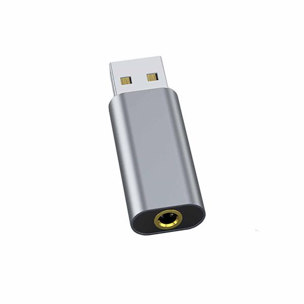 【商品概要】【USB to 3.5 mmオーディオ変換アダプタ】USBポートを3.5 mm TRRS（4極）ミニジャックに変換します。ビデオチャット、音声チャット、音楽鑑賞、ゲームなどを高音質の音声で楽しむことができます。イヤホンがパソコン...