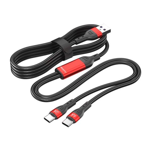 【商品概要】?【2台同時に充電可能の便利さ】本製品は二股Type-C端子を装着された2in1 充電ケーブルです。タイプＣ搭載のデバイスに２台同時に急速充電でき、一本ニ役で超便利です。自宅、オフィス、車内、旅行等色々なシーンで、1本だけを持つ...