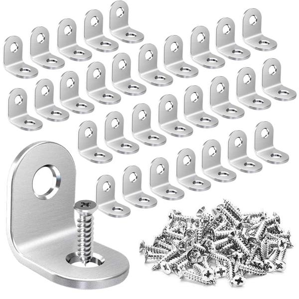 【商品概要】【パッケージ】L字ブラケット×30個、ネジ×60個【サイズ】L字ブラケット：20*20*2mm ネジ：4*16mm【プレミアム品質】:L字 アングルブラケットは高品質のステンレス製で、仕上がりが優れており、つや消し仕上げで、錆び...