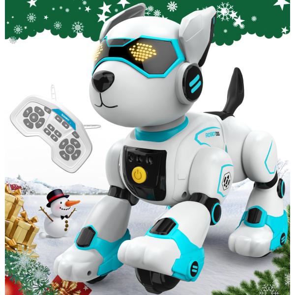 【商品概要】複数の操作方法: このロボット犬は、普通のおもちゃを超えて、子供たちのインタラクティブな遊び相手になります。操作、タッチ、ジェスチャー認識、または音声コマンドで簡単に操作できます。その多機能な特性により、この犬 ロボット おもち...