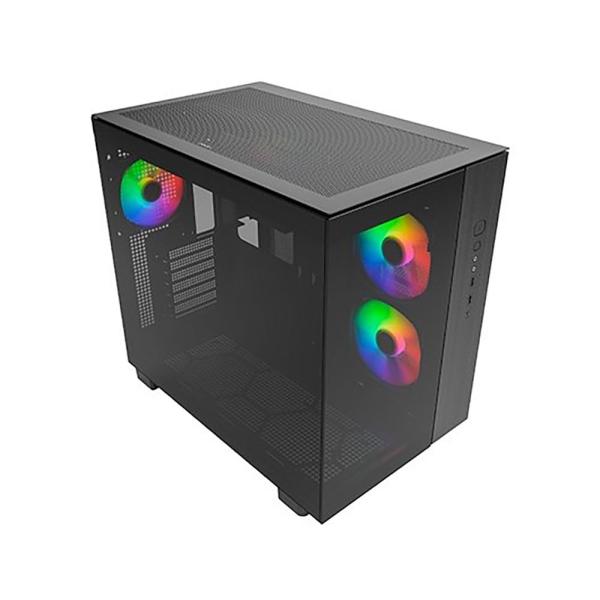 【商品概要】簡単なPC構築:工具不要の強化ガラスパネルと広々とした内部で、セットアップやアップグレードが簡単です。優れた通気:高通気性メッシュパネルは、激しいゲームでもコンポーネントを涼しく保ちます。デュアルチャンバーデザイン:ATXマザー...