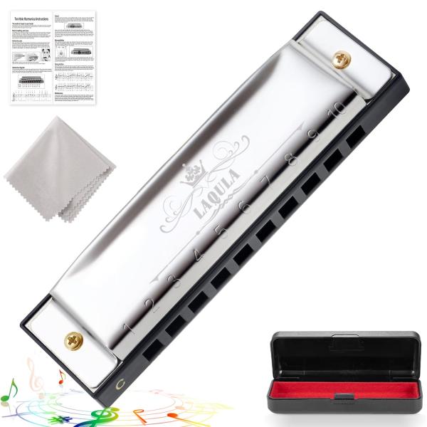 【商品概要】?吹きやすい ： Cキーのジュニアブルースハーモニカは、ブルース、フォーク、ロック、カントリー、ジャズなどの初心者、子供、学生の練習に適しています。このジュニアブルースハーモニカは、精巧な仕上がり、美しい外観、純粋な音色と応答性...