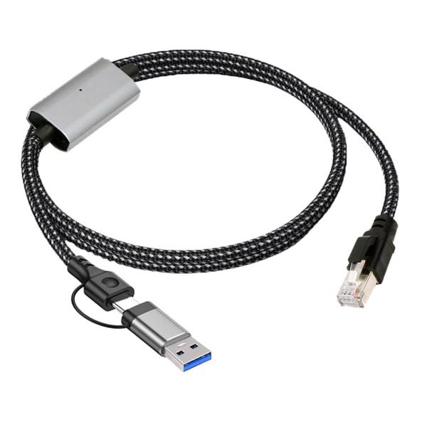 【商品概要】斬新なソリューション: ドライバーは不要で、アダプターよりも使いやすいこの USB-C&amp;USB-A - RJ45 イーサネット ケーブルは、コンピューターまたはデバイスをルーター、モデム、またはネットワーク スイッチに直...