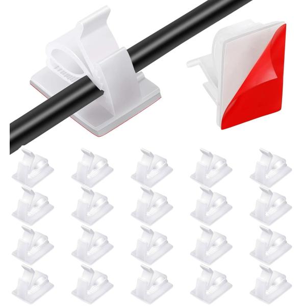 【商品概要】【6階段調節可能】このケーブルクリップは6階段調節可能で、複数本のケーブルにも対応可能です。ごちゃごちゃしがちな電源コード、パソコン周りの配線などを簡単に整理できます。ご注意：8MMのケーブルを1本、5MMのケーブルを1-2本固...