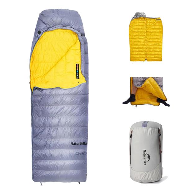 【商品概要】【CW700ダウン寝袋】Naturehike寝袋CW700は、CW400同じ高級ダウンを使用しつつ、羽毛量が700gに増量され、さらに優れた保温性を提供します。寝袋本体重量は1074g M）/1314g L）と、軽量性を保ちなが...