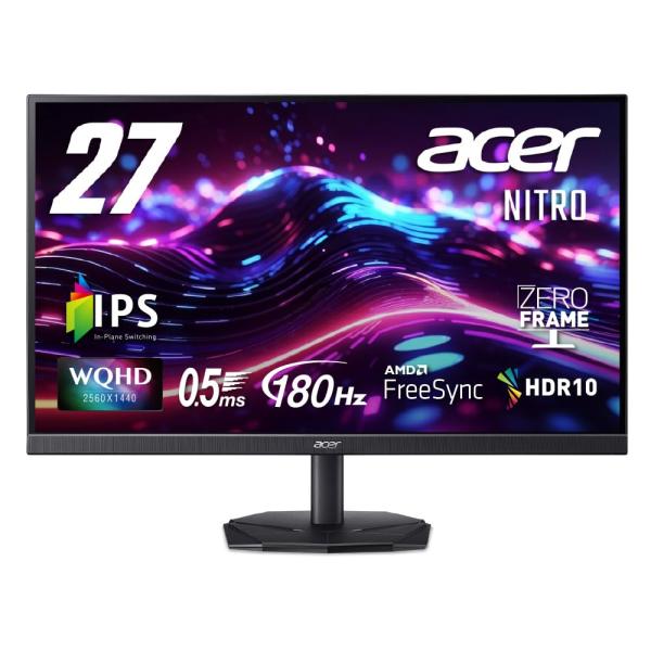 【商品概要】パネルサイズ：27インチ 解像度：2560×1440、WQHD、16:9液晶パネル方式：IPS、非光沢、バックライト: LED色再現性：DCI-P3 95% 表示色：約1,677万色応答速度：1ms(GTG) / 0.5ms(G...