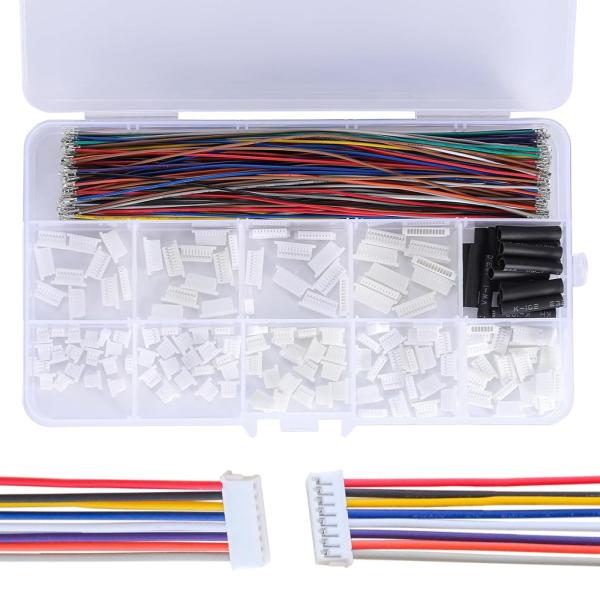 【商品概要】【セット内容】2ピン×20個、3ピン×20個、4ピン×20個、5ピン×20個、6ピン×20個、7ピン×10個、8ピン×10個、9ピン×10個、10ピン×10個、ケーブル×150本、熱収縮チューブ×20本。【優れた材質】ZH1.5...