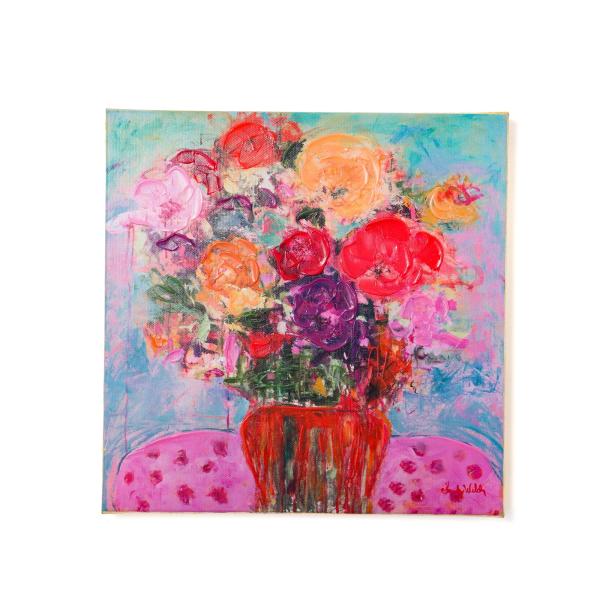 【商品概要】カラフルな配色でお花が描かれたアートボードです。 お求めになりやすい価格帯だから気軽にアートを取り入れていただけます。お部屋のちょっとしたスペースに飾っていただき、インテリアアクセントとしてご使用いただけます。サイズ:W300×...