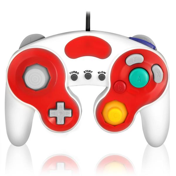【商品概要】【使い勝手が抜群】かんたん接続で遊べるK&amp;SGAMERオリジナルのコントローラ！接続タップを使うことでスイッチやWiiUのゲームも快適に楽しむことができます。【純正と同じ操作感】ゲームキューブコントローラと同じボタンを配...