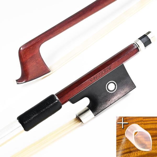 【商品概要】無料のボウカバー - 本製品にはVINGOBOWカバーが付属しています。 親指にクッションを与え、緊張と疲労を和らげ、バイオリンの弓を簡単かつ自然に持つことができ、バイオリンの練習の効率を高めます。エイジドブラジルウッド - ブ...