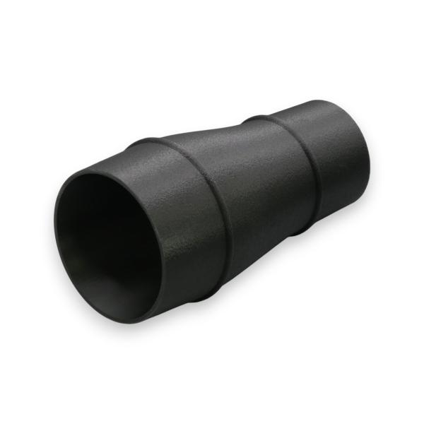 【商品概要】用途：呼び径100φと呼び径75φのホースの接続スムーズな流路設計：段差のない滑らかな曲面で圧力損失を低減材質：軽量で耐久性のあるプラスチック製(ABS)多様なホース径に対応：先端テーパ形状による高い汎用性集塵ダクトの口径をスム...