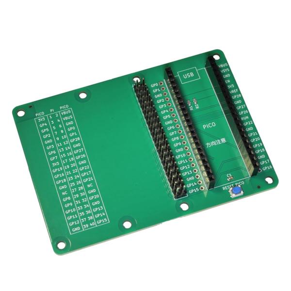 【商品概要】Raspberry Pi PicoシリーズにRaspberry Pi(ラズパイ)用の拡張基板(HAT)を取り付けるためのアダプター基板です。本製品を使うことで、LEDやセンサー、赤外線通信、モータードライバーなど、既存のRasp...