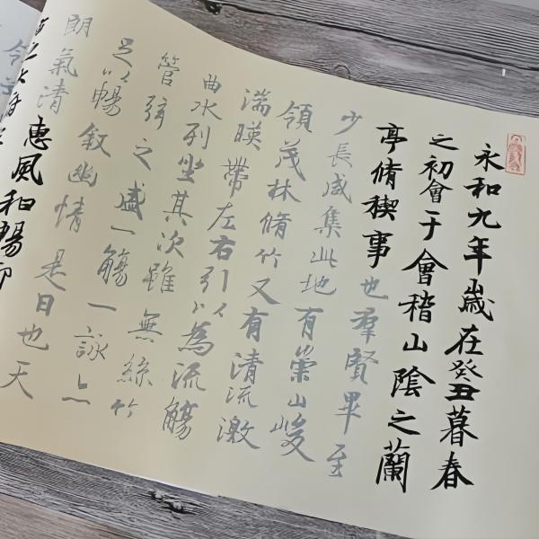 【商品概要】【なぞり書き写経長巻】　：　長さ3メートルのロールです.書きやすい、初心者たちも簡単に写経練習できます【字が大きい・書きやすい】　：　紙質いい、字が大きい、書きやすい、ぐらい、とても書きやすい。【写経長巻の紙質】　：　 蘭亭集序...