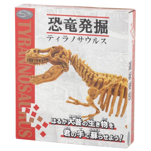 【商品概要】付属のハンマー、ノミ、ハケで石膏を掘り起こすと恐竜の骨のパーツが出てきます！骨のパーツを組み立てると、とてもリアルな骨格恐竜ができあがります！接着剤不要で簡単に組み立てが可能です。全長：25cm【商品説明】【商品詳細】ブランド：...