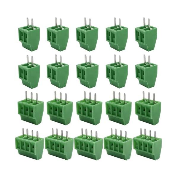【商品概要】2.54mmピッチ、基板取付用ターミナルブロックセット内容：10個x 2ピンターミナルブロック、5個x 3ピンターミナルブロック、5個x 4ピンターミナルブロック高品質素材を採用: PCBスクリューターミナルブロックのピン部分に...