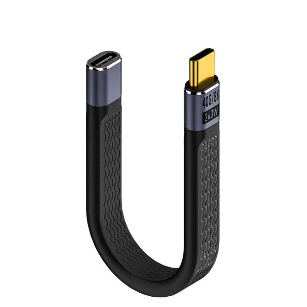 【商品概要】【40Gbpsデータ転送】USB C急速充電延長ケーブルは40Gbps転送速度をサポートします。外付けモバイルハードディスク、最大2500M/sの読み書きが可能。 高速かつスムーズでHD映像、音楽、画像、ファイルを数秒で転送でき...