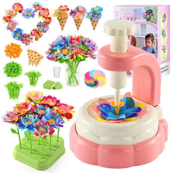 【商品概要】【お子様の創造力を花咲かせるDIYフラワーキット】 子供、4〜12歳のお子様向けのメイキングトイが、美しいブーケ作りをお手伝い！すべての材料が揃っているから、すぐに想像力を発揮して素敵なお花を作れます。小学生女の子プレゼントに最...