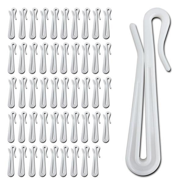 【商品概要】サイズ：75ｍｍ入り数：50本入り素材：PP樹脂特徴：強化構造／国内製造／検品済み対応形式：Aカン製造元：ユニテックパロマ(株)【商品説明】シンプルで壊れにくい、基本を押さえたカーテンフックです。 PP樹脂製で、軽量ながら強化構...