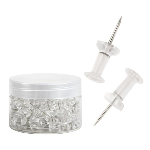 【商品概要】?【製品】ダルマタイプの画鋲?【色】透明?【用途】学校や事務での掲示にご利用いただけます。【商品説明】ダルマタイプの画鋲【商品詳細】ブランド：Mon amulette商品種別：文房具・オフィス用品商品名：画鋲 プッシュピン ダル...