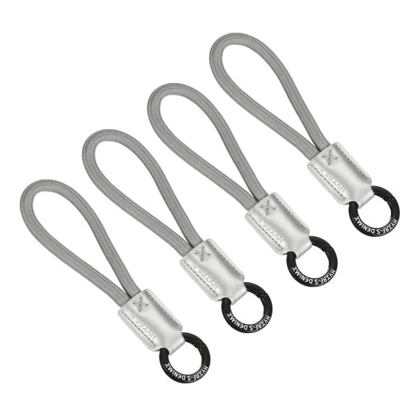 【商品概要】仕様: 素材: 金属、ナイロン、レザー; カラー: グレー; ロープの厚さ: 8mm/0.31インチ; ロープサイズ: 150mm/5.9インチ; リングの厚さ: 5mm/0.19インチ; 梱包リスト: 2個x牛革キーチェーン利...