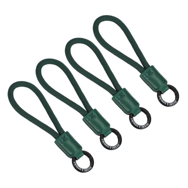 【商品概要】仕様: 素材: 金属、ナイロン、レザー; カラー: グレー; ロープの厚さ: 8mm/0.31インチ; ロープサイズ: 150mm/5.9インチ; リングの厚さ: 5mm/0.19インチ; 梱包リスト: 2個x牛革キーチェーン利...