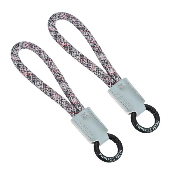 【商品概要】仕様: 素材: 金属、ナイロン、レザー; カラー: グレー; ロープの厚さ: 8mm/0.31インチ; ロープサイズ: 150mm/5.9インチ; リングの厚さ: 5mm/0.19インチ; 梱包リスト: 牛革キーチェーン2個利点...