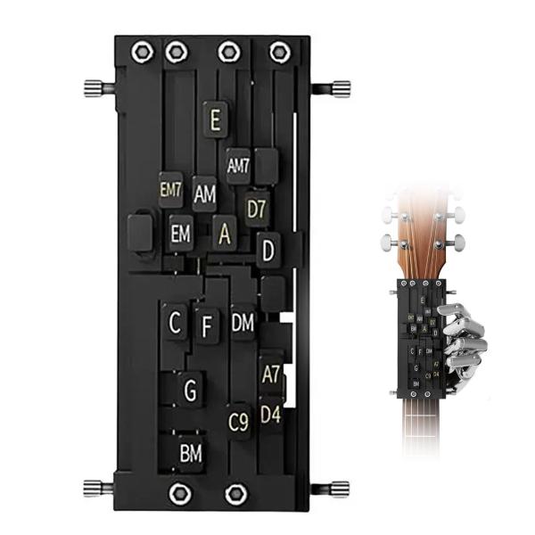【商品概要】【使いやすい】: 38-41インチのフォークギターにぴったりフィットするワンタッチコードプッシャー。高耐久PP製で縦文字でキー位置が一目瞭然、ワンプッシュでコード切り替え、初心者からティーンまで即効スキルアップ。【優れた互換性】...