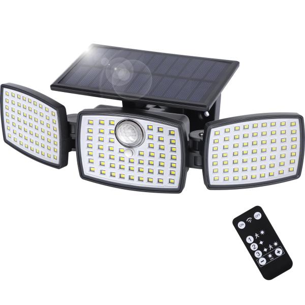 【商品概要】【3000ルーメン&amp;三面広照射】高輝度LEDチップと三面発光デザインにより、充電量が十分な場合で最大3000ルーメンの明るさを実現できます。広い範囲を均一に明るく照らし、防犯性と利便性を高めます。照明部とソーラーパネルの...