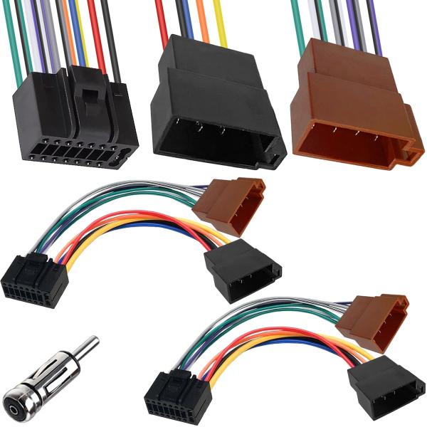 【商品概要】幅広い用途：16ピンISO配線ハーネスコネクタは、ほとんどのカーオーディオで広く使用されており、車両にステレオスピーカーを取り付けるために使用されます。片端は16ピンコネクタで、もう片端は標準ISOソケットです。注：ご購入前に、...