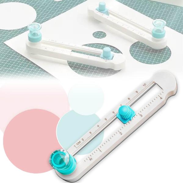 【商品概要】【パッケージ内容】360°回転サークルカッティングツール、1本 カラー（ブルー）。【高品質素材】PPプラスチック材質、丈夫で長持ち、刃取り替えることができる設計安全。【調整可能】このカッターは360°フレキシブルに回転でき、直径...