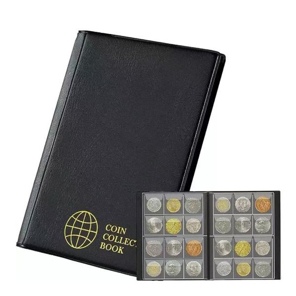 【商品概要】【パッケージ内容】コインアルバム *1個セット。【サイズ】コインアルバムの収納ポケットは約3cm x 3cmの大きさで；120ポケットタイプ、3列×4段 ×10ページ。【高品質素材】コインホルダーは人工皮革で、内側のP V Cは...