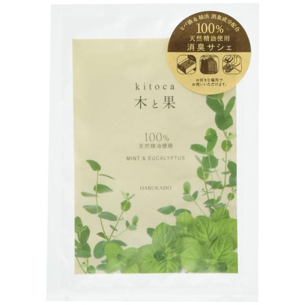 【商品名】　晴香堂 木と果 消臭サシェ ミント&amp;ユーカリ サシェ 消臭 芳香 商品サイズ:140×200×13(mm) 【商品説明】　・ペパーミントとユーカリの清涼感広がる清々しい香り。・内容量：13.5g・原産国：日本・商品サイズ...