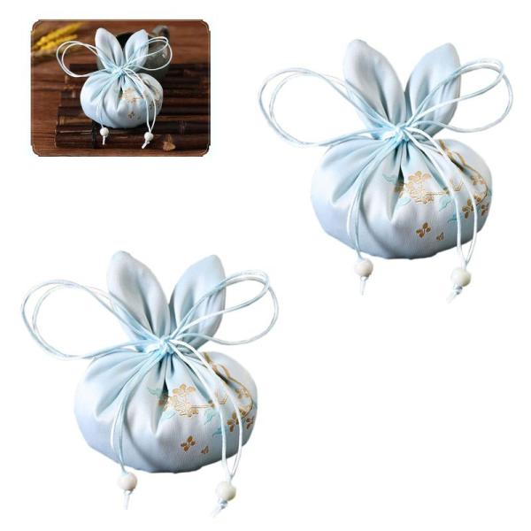 【商品名】　YiyiLai 2個入り 香り袋 兎 匂い袋 刺? 小袋 サテン 香りサシェ 袋のみ 芳香剤含めなし ブルー 【商品説明】　 【サイズ】　高さ : 1.50 cm　横幅 : 15.00 cm　奥行 : 20.00 cm　重量 :...